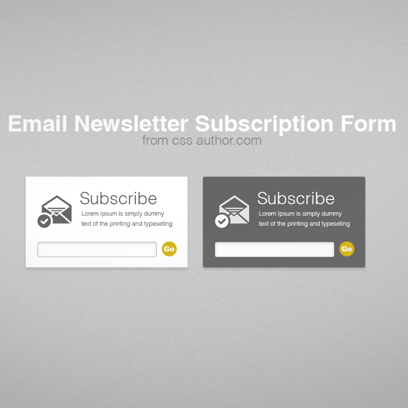 Beautiful Free Email Newsletter Subscription Form PSD Download ...