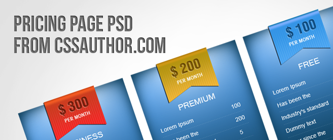 Creative Pricing Page Design For Free Download - Freebie No: 23