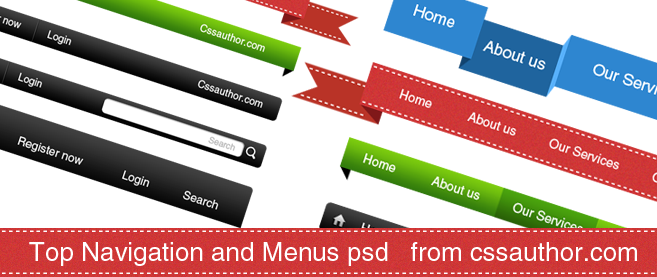 Download Free Top Navigation And Menus PSD - Freebie No: 14