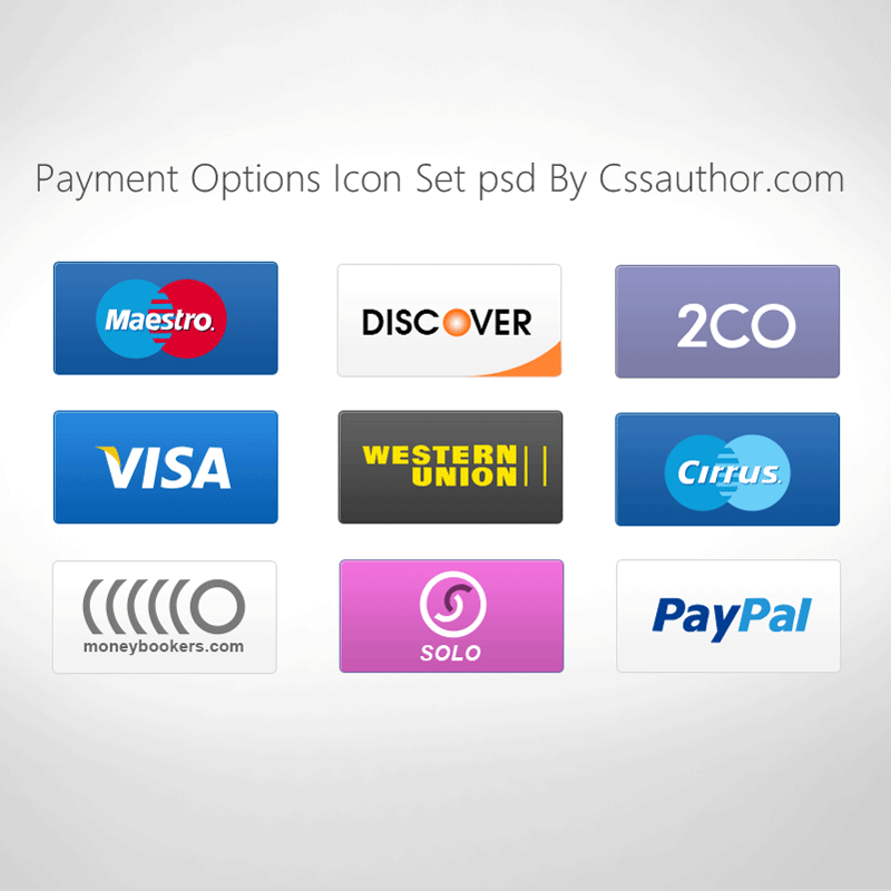 High Quality Payment Options Icon Set PSD For Free Download - Freebie ...