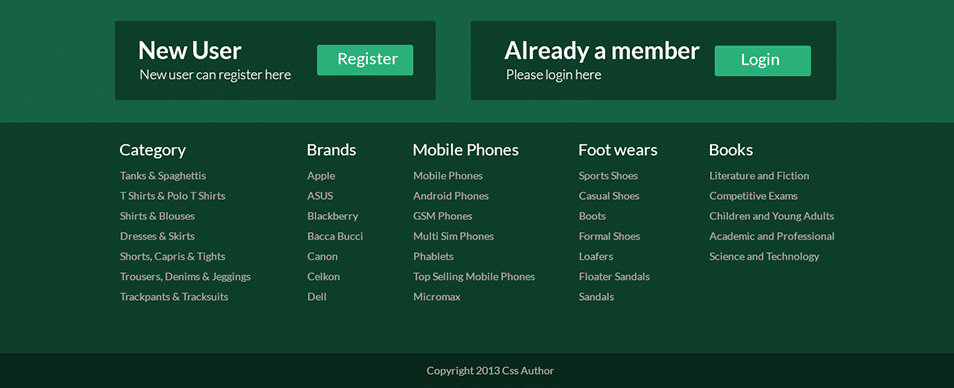 Beautiful Footer Design PSD Templates For Websites - Freebie No: 114