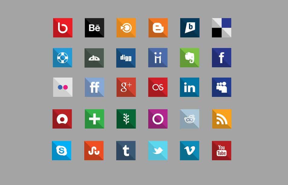 500+ High Quality Free Social Media Icon Sets