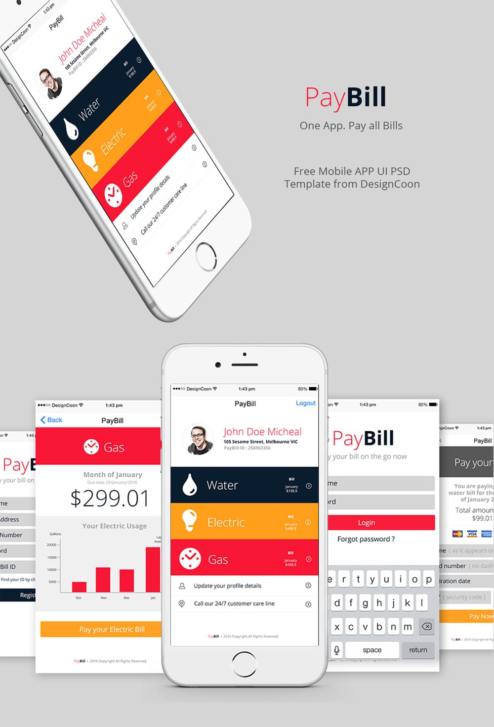 Latest Free Mobile App UI PSD Designs » CSS Author🦛 Descubra o mundo ...
