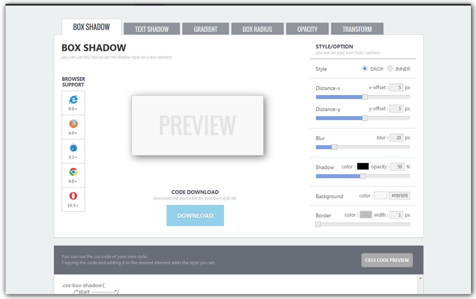 The Ultimate Collection Of CSS Generators » CSS Author