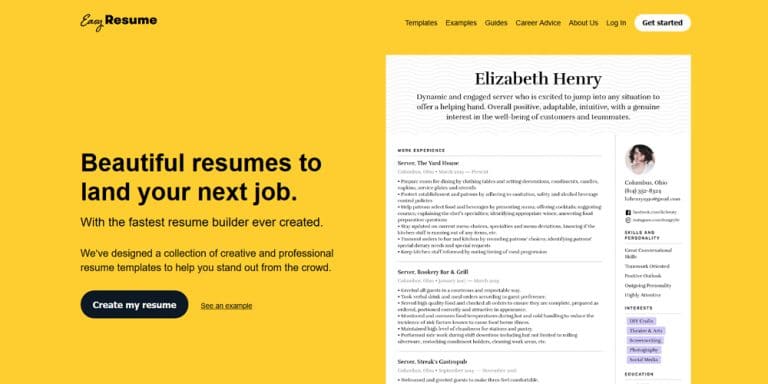 Best Online Resume Builders Free & Premium » CSS Author