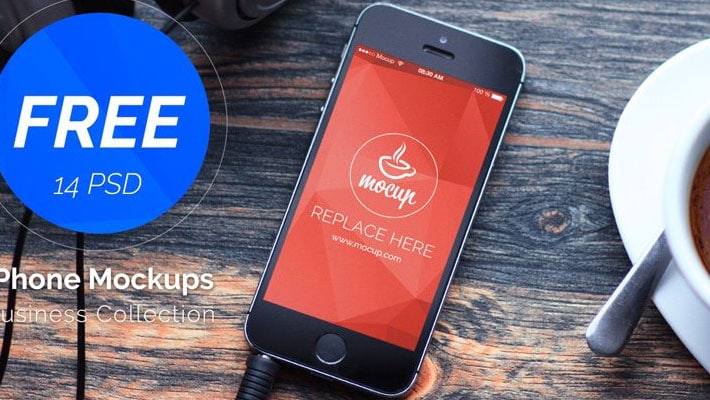 Free 14 PSD IPhones Mockups » CSS Author