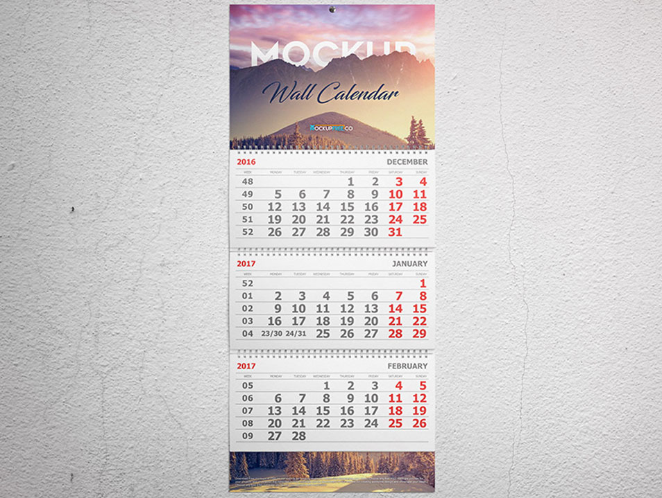 Wall And Desk Calendar Mockups Set » CSS Author