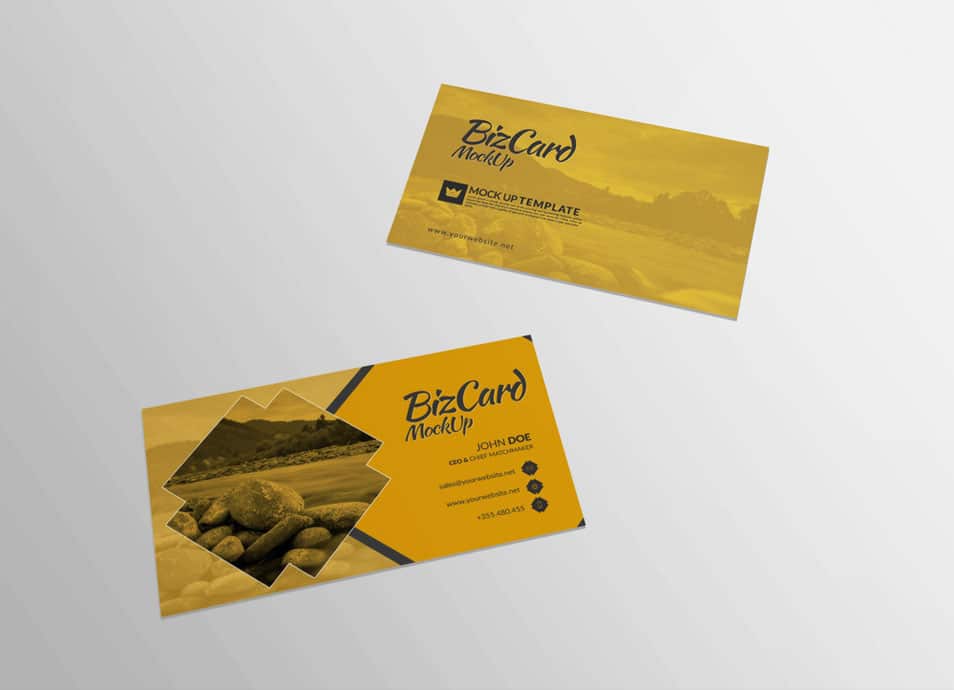 Rectangular Shape Business Card Mockup » CSS Author