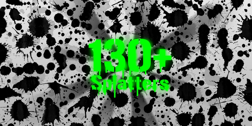 High Resolution Photoshop Splatter Brushes Free Download