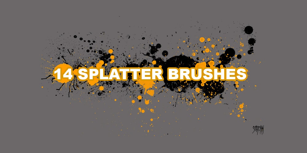 High Resolution Photoshop Splatter Brushes Free Download