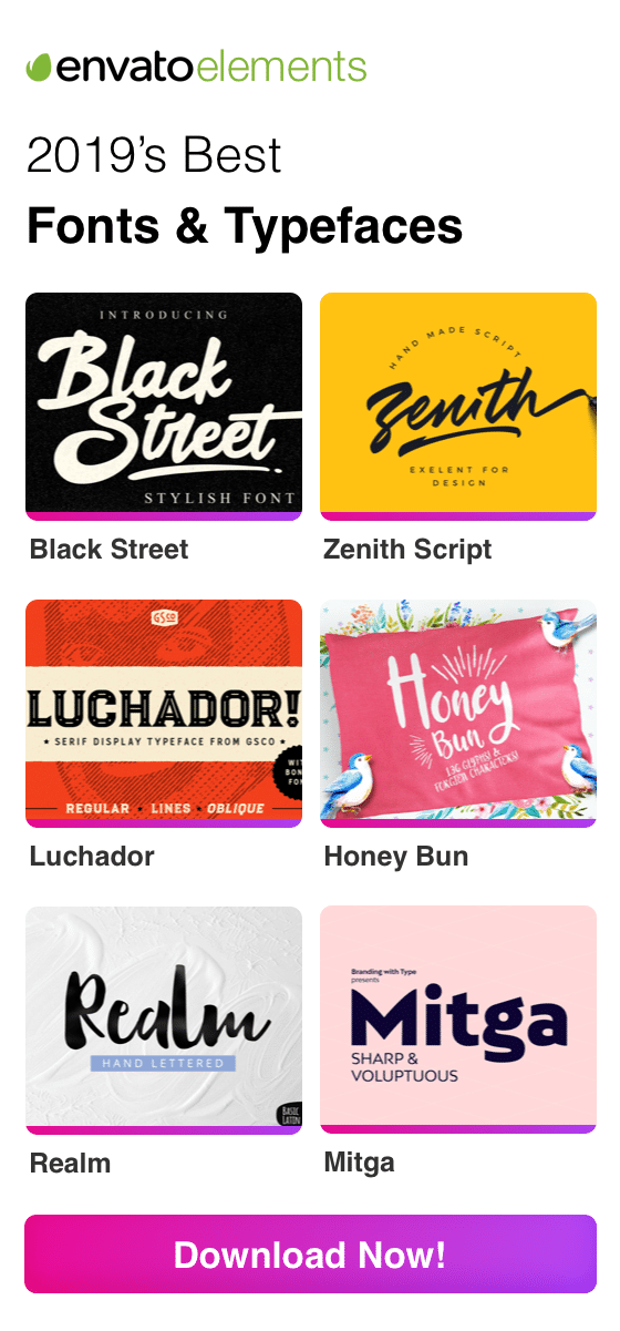 20 Best Collection of Free Downloadable Fonts