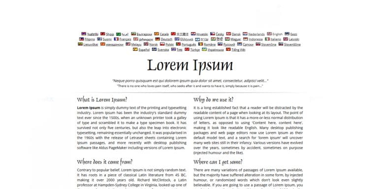 Dummy Text Generators And Tools » CSS Author