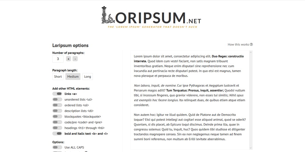 Dummy Text Generators And Tools » CSS Author