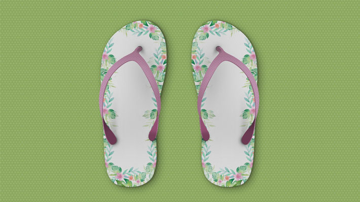 Free Beach Slippers Mockup PSD Template » CSS Author