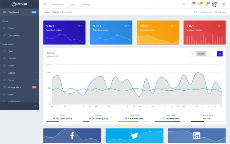50+ Free Bootstrap 4 Admin Dashboard Templates 2021 – Yes Web Designs