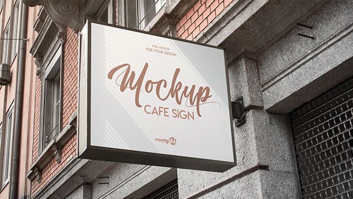Free Cafe Sign MockUp » CSS Author
