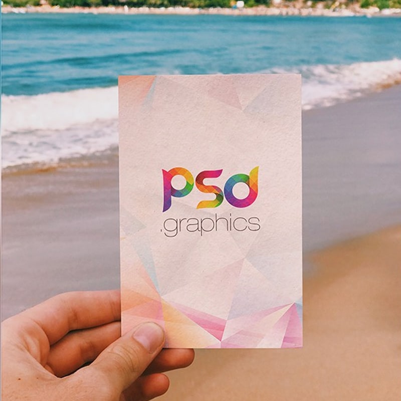 Holding Post Card In Hand Mockup PSD » CSS Author