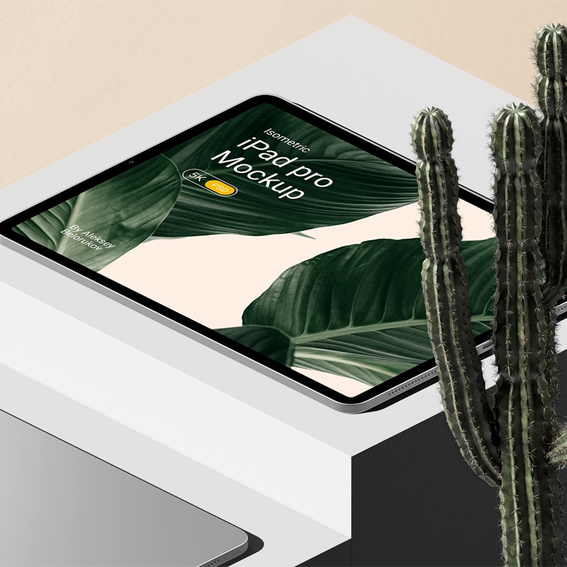IPad Pro With Cactus Mockup » CSS Author