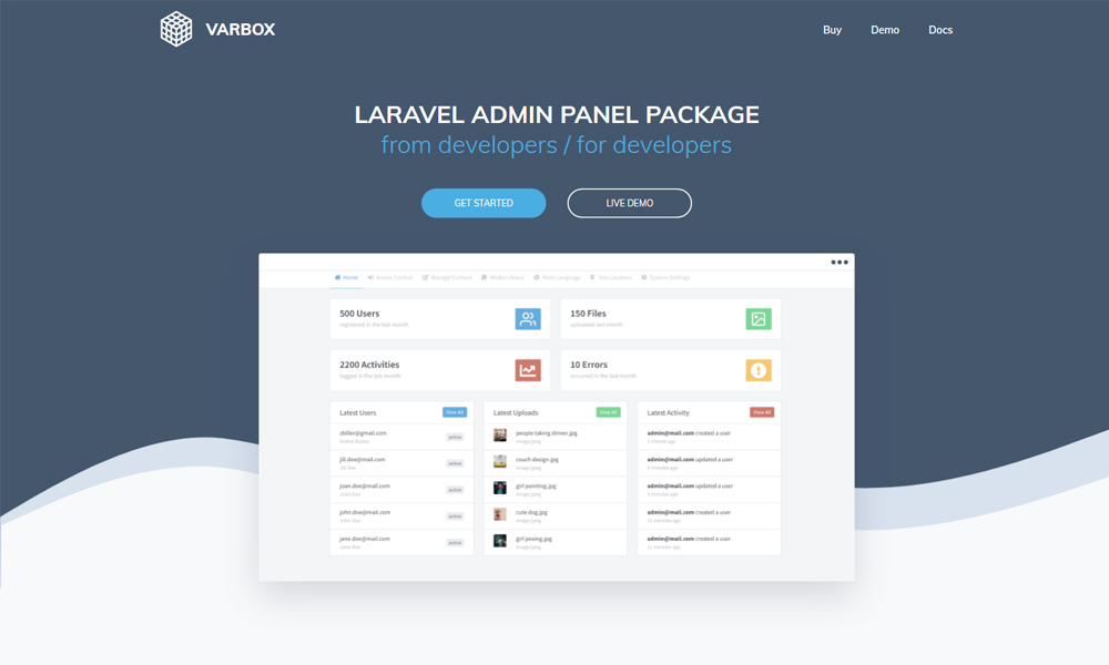 20+ Best Laravel Admin Panel Generators » CSS Author